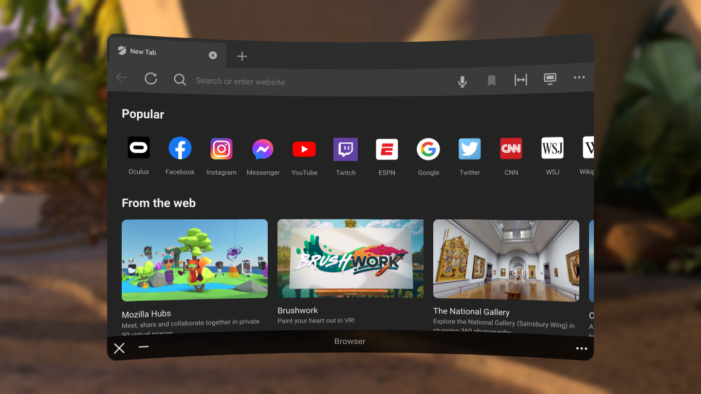 Browser – New Tab | PANORA