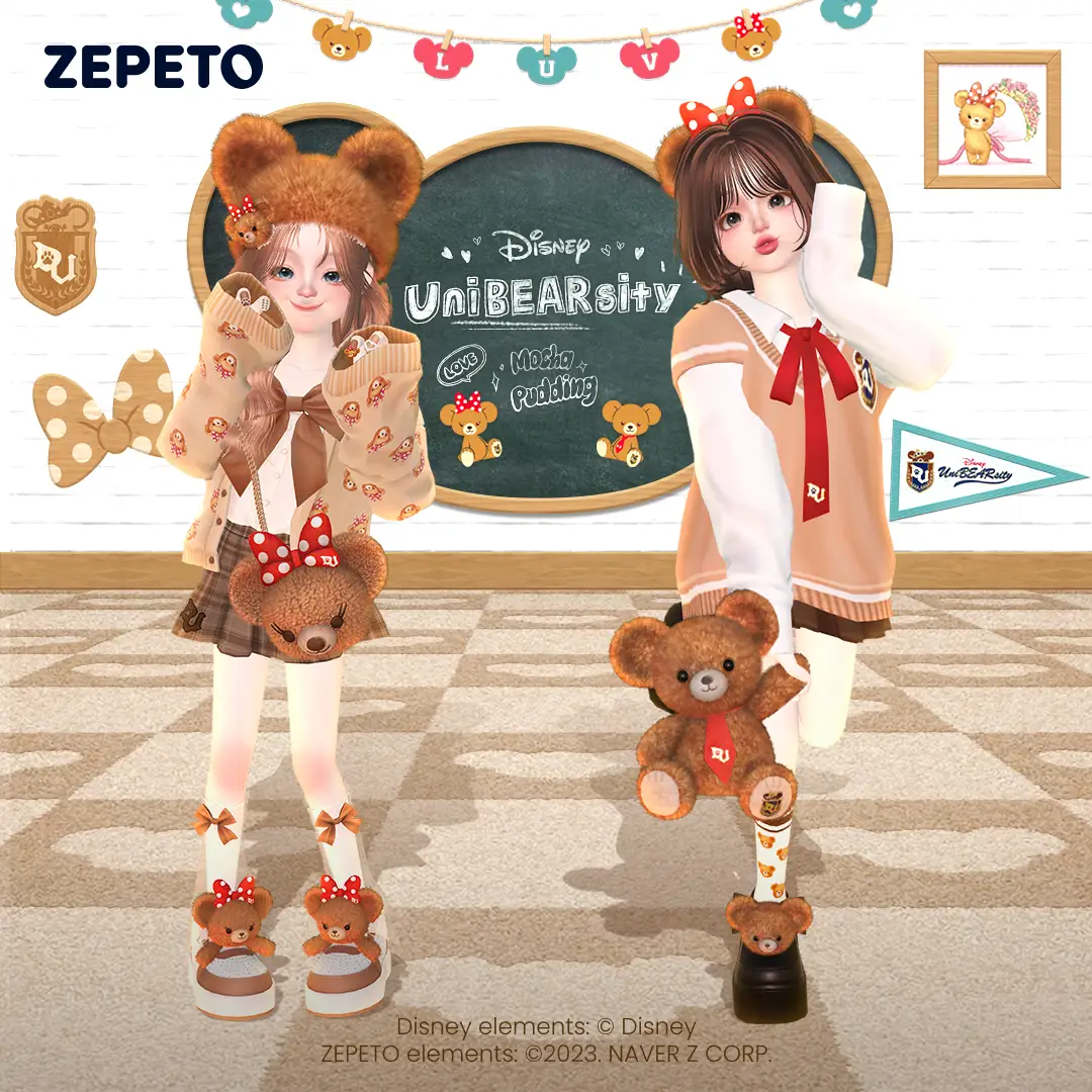「UniBEARsity」のアバターファッションがZEPETOでリリース。アバタームービーがディズニーストア店頭でオンエア | PANORA